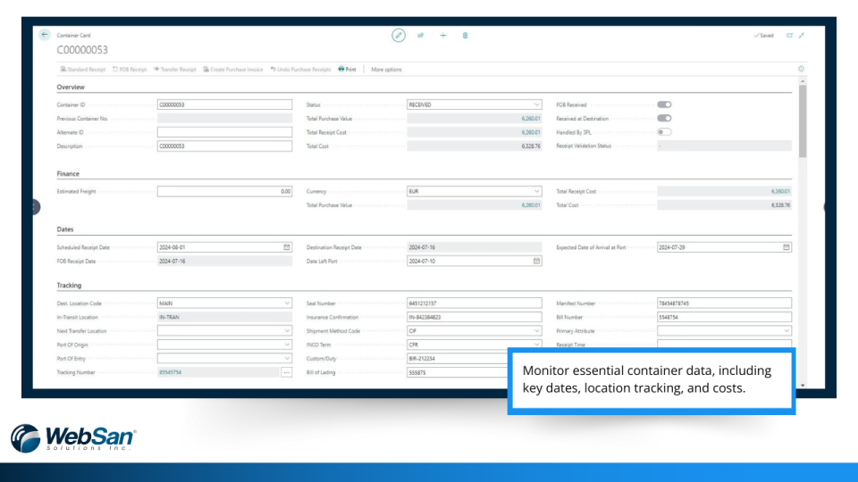 Inbound Container Handling App for Business Central | Shipping ...