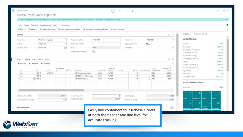 Inbound Container Handling App for Business Central | Shipping ...